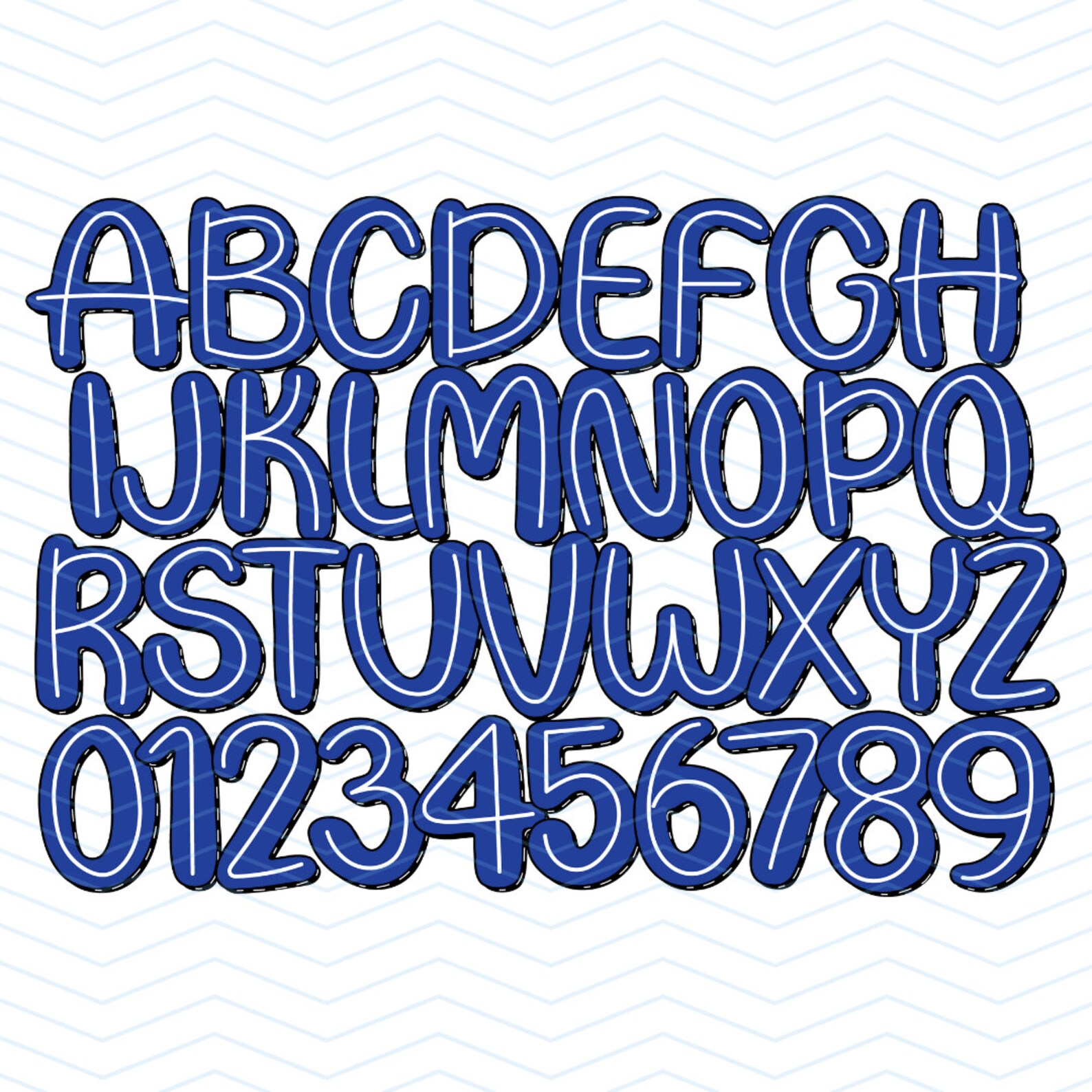 Colorful Doodle Letters, Alpha Sets Bundle, Bright Doodle Letters ...