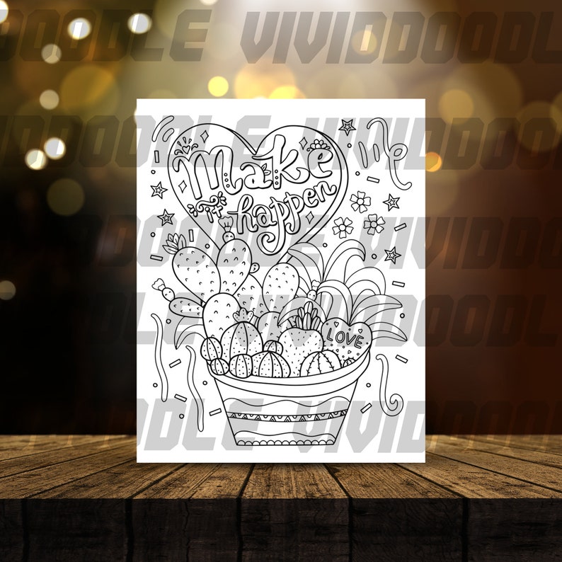 Inspirational Quotes Coloring , Printable Instant Download, Adult ...