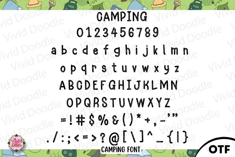 Camping Font Procreate, Letter Fonts Procreate Designer Fonts, Wedding ...