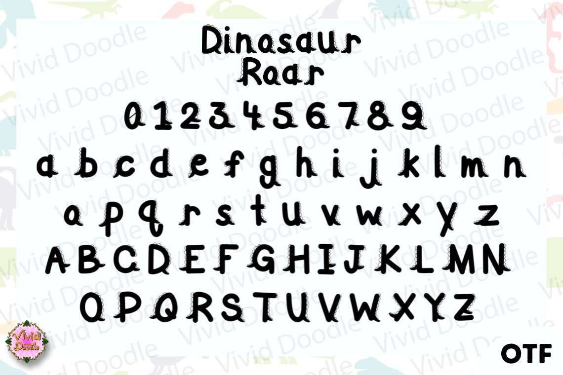 Dinosaurs Roar Font Procreate, Letter Fonts Procreate Designer Fonts ...