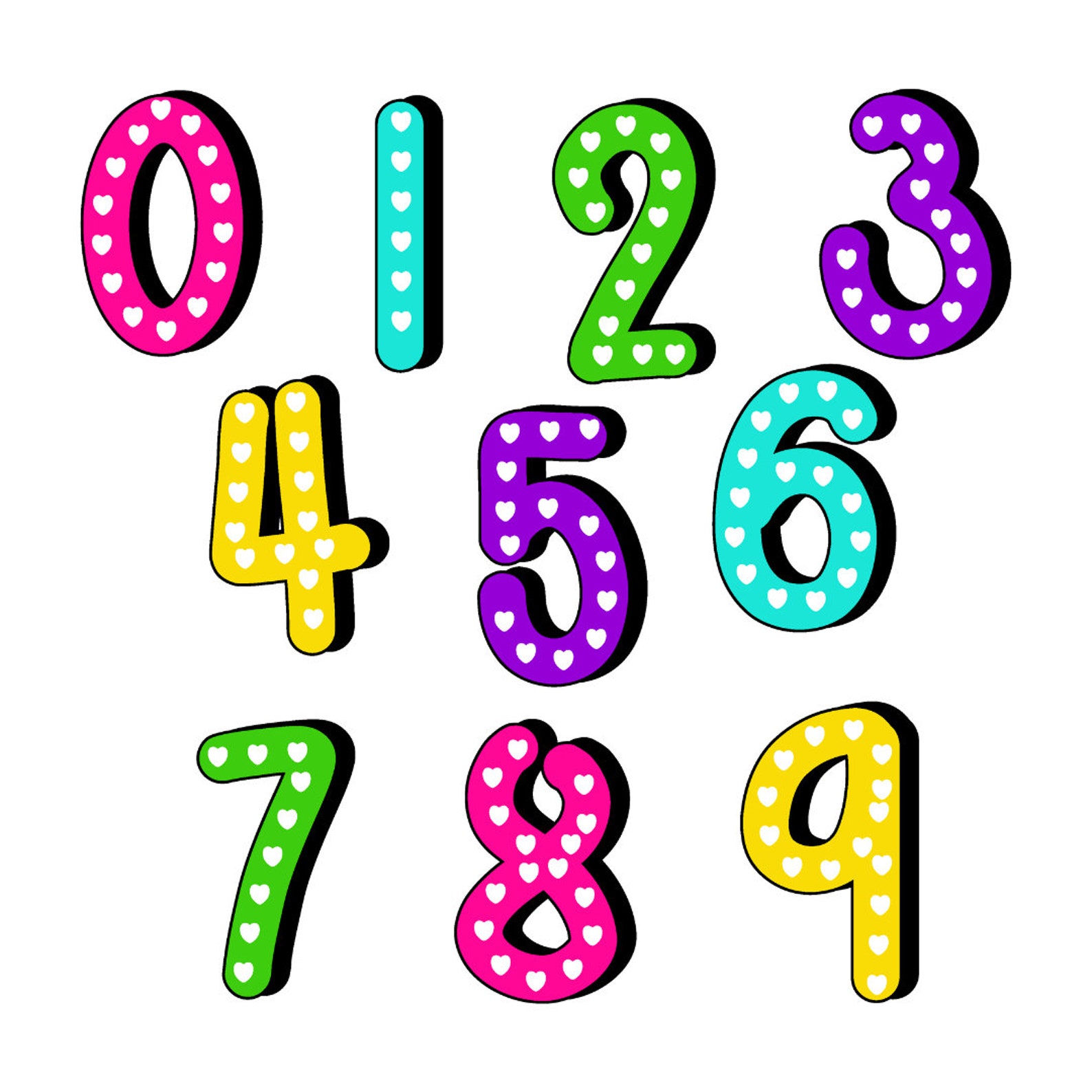 Heart Dalmatian Dots Png, Bright Alphabet Png, Alphabet and Number ...