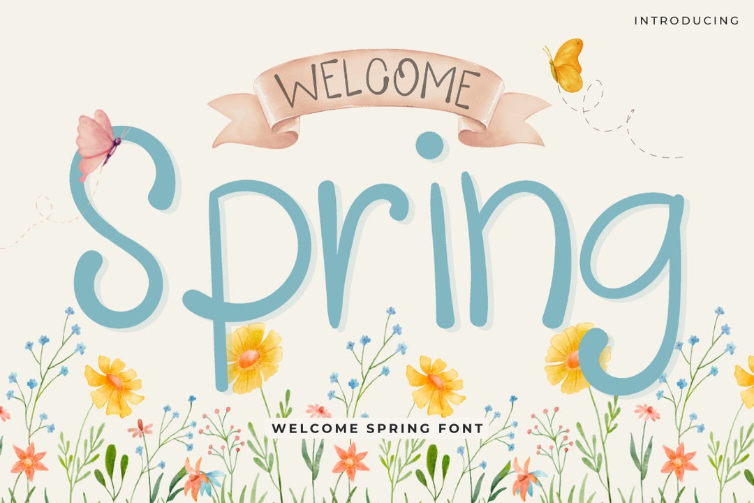 Spring Font, Summer Font, Cricut Font, Smooth Fonts, Beautiful Font ...