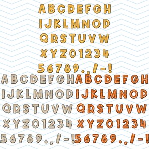 Bright Fall Doodle Alphabet Png, Custom Thanksgiving Alphabet Png, Font ...
