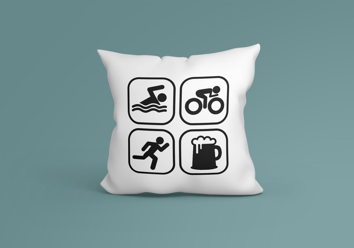 Swim Bike Run Beer Triathlon Design PNG, JPG, SVG Digital Download File ...