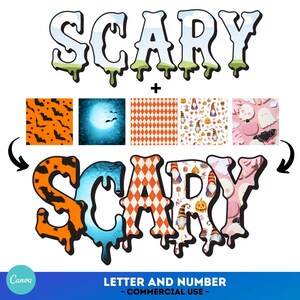 Editable Canva Template Halloween Letter Frame Editable Alphabet ...