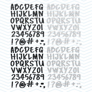 Black & White Dot and Scribble Doodle Alphabet , Letters Bulletin Board ...