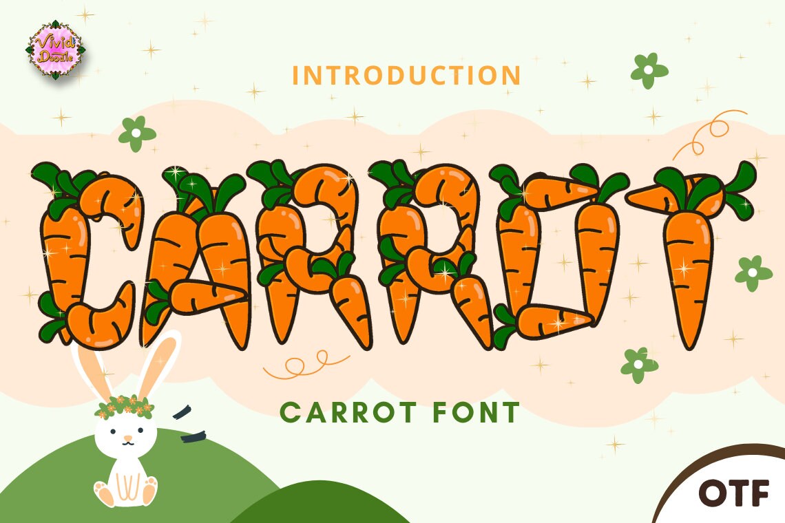 Carrot Font Procreate, Letter Fonts Procreate Designer Fonts, Wedding ...