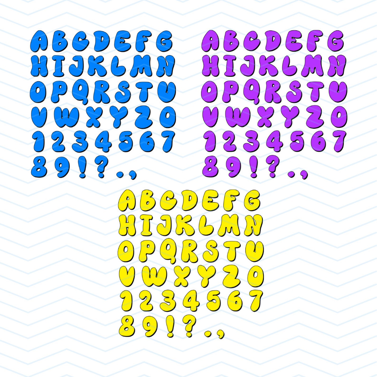 Cute Groovy Alphabet Png, Retro Letters Png, Bright Neon Color Palette ...