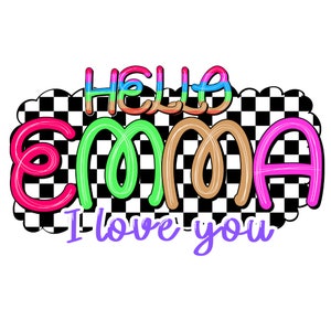 Neon Scribble Alphabet With Checkered Background Png, Custom Scribble ...