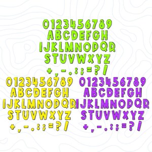 Vivid Neon Scribble Letters, Bright Doodle Alphabet, PNG Bundle, Hand ...