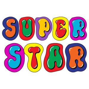 Groovy Kindergarten Alphabet Doodle Set - Bright Colorful Alphabet PNG ...