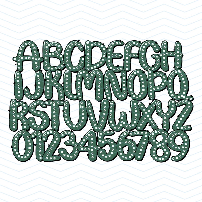 Flower Dalmatian Alphabet Png, Alpha Sets Bundle, Polka Dot Alphabet ...