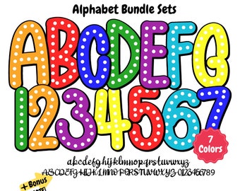 Polka Dot Letters Png, Dalmatian Alphabet Bundle, Bright Alphabet Png ...