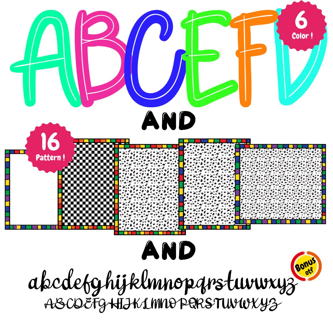 Neon Alpha PNG Bright, Colorful Alphabet Font Letters, Doodle Alphabet ...