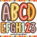 Autumn Bulletin Board Doodle Letters: Kindergarten, Teacher, School ...