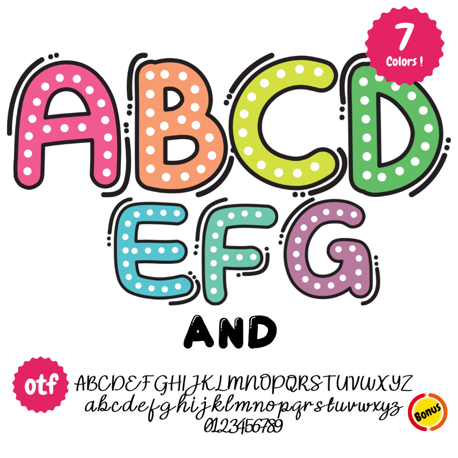 Bright Dot Dalmatian Alphabet Png, Custom Dalmatian Dot, Digital ...