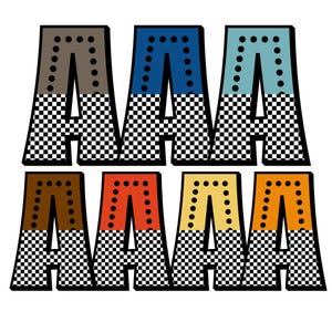 Autumn Half Checkered Black Dot Doodle Font : Bright Fall School ...