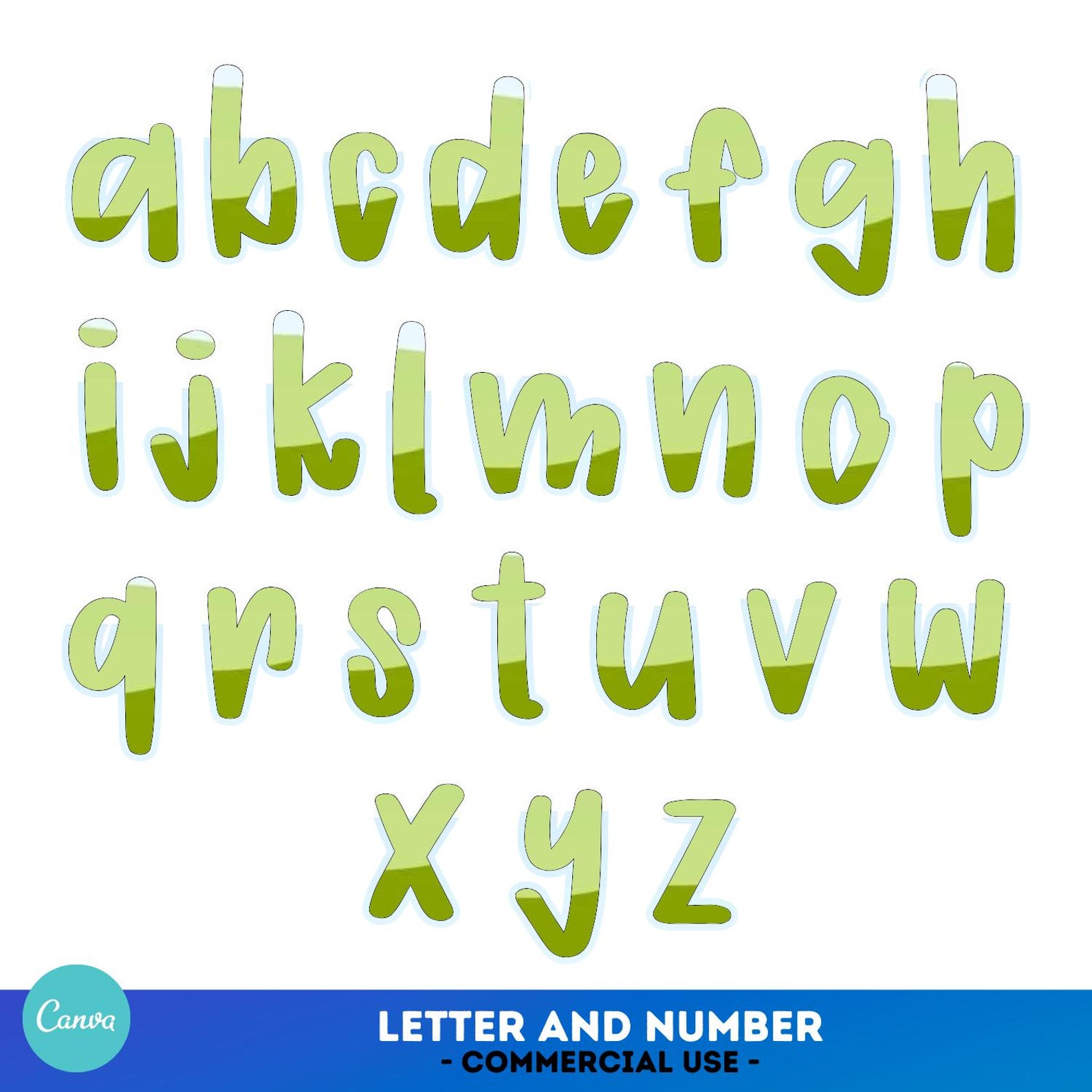 Preppy Alphabet Letters and Numbers Bundle Canva Frame Template ...