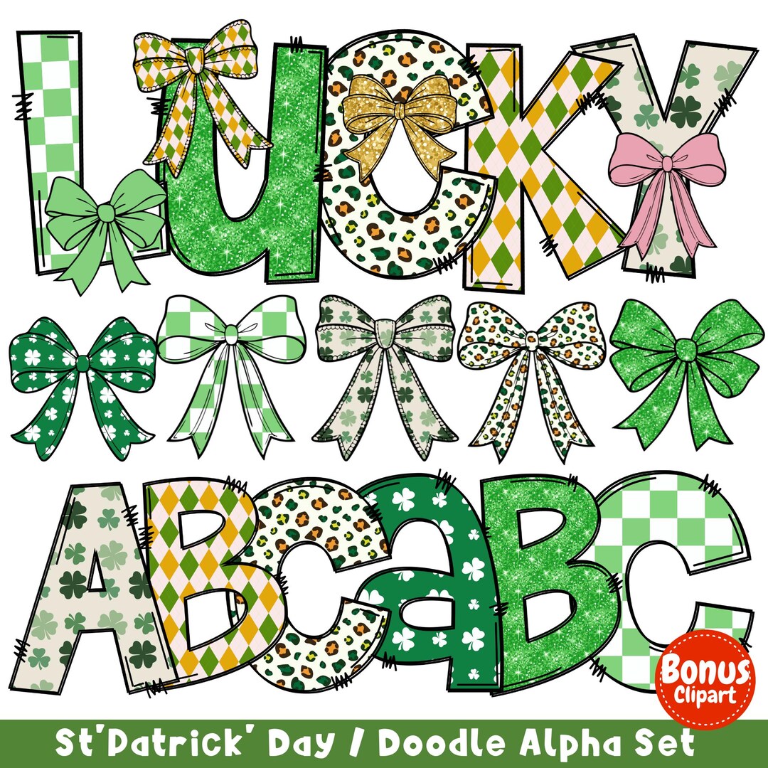 Make Your Own Name St Patrick's Alphabet | Coquette Bow Letters and ...