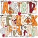 Preppy Thanksgiving Alphabet Png | Fall Letter Png Bundle | Autumn ...