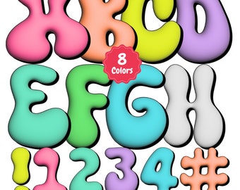 Bright Neon Dot 3D Inflated Puffy Neon Alphabet & Numbers: 3D Letter ...