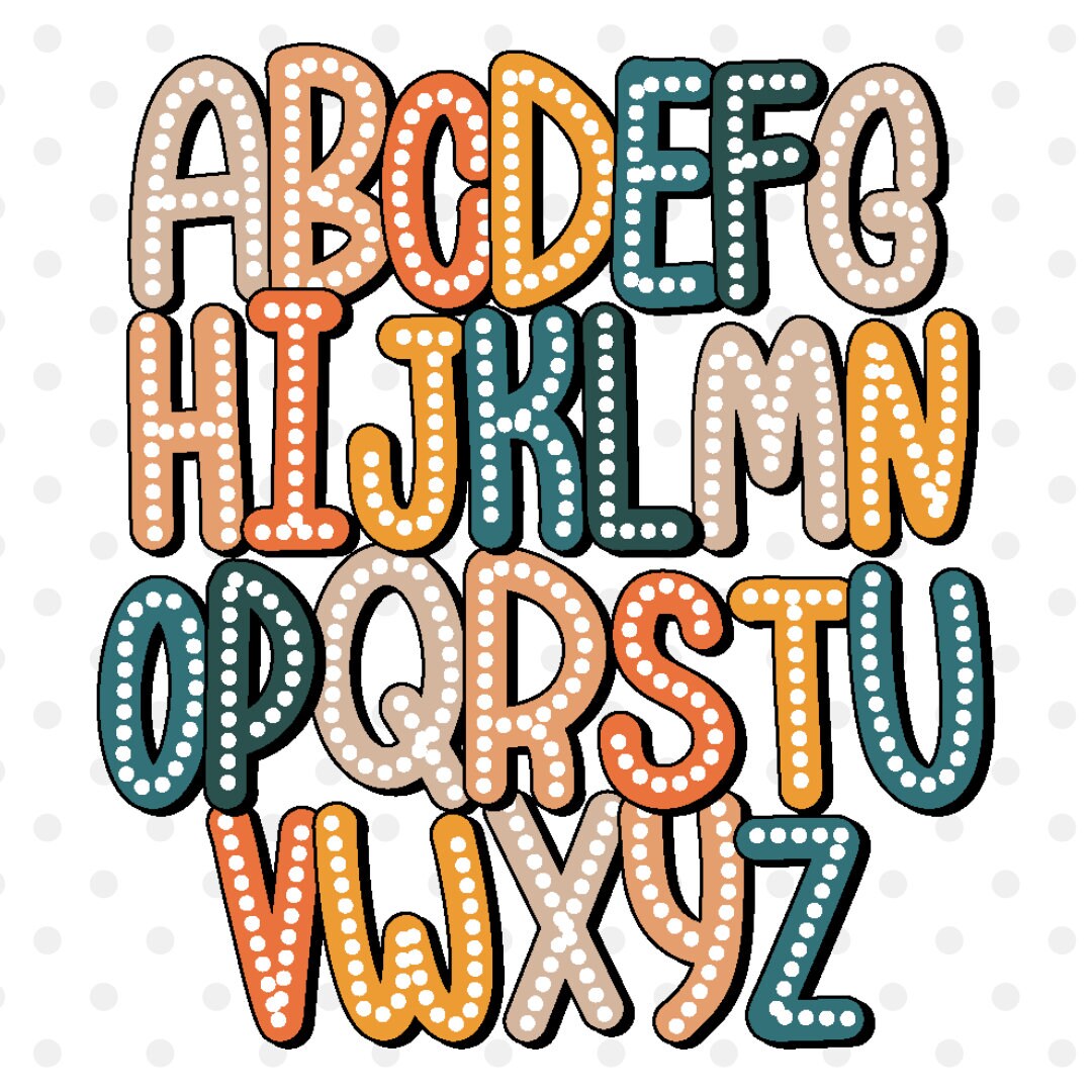 Dalmatian Dots Png Alphabet, Custom PNG, Doodle Dalmatian Dots ...