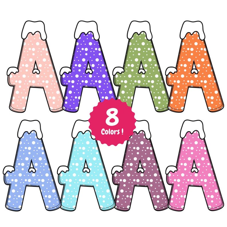Christmas Alphabet Png, Snow Alphabet Bundle , Winter Alphabet Clipart ...