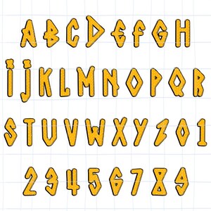 Neon Grunge Doodle Letters PNG: Retro, Distressed, Hand-drawn Alphabet ...