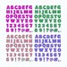 Neon Doodle Letters & School Alphabet PNG Bright, Colorful Alpha Set ...