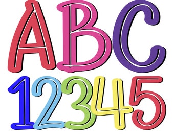 Neon Groovy Alpha PNG Bright, Colorful Alphabet Neon Font, Neon Letters ...