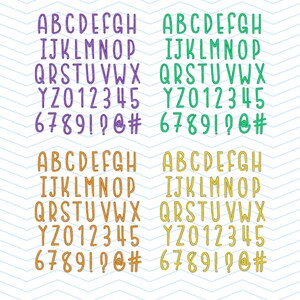 Neon Scribble Doodle Set- Bright Colorful Alphabet PNG Set for ...