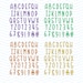 Neon Scribble Doodle Set- Bright Colorful Alphabet PNG Set for ...