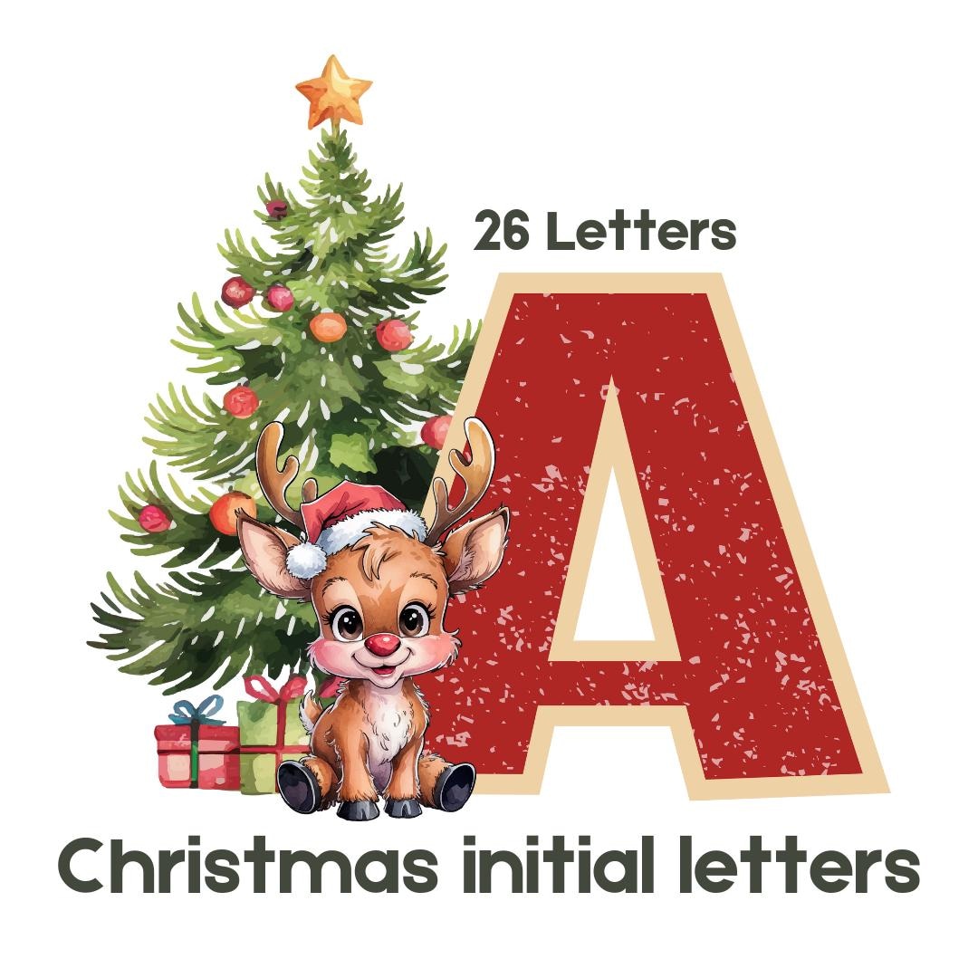Reindeer Alphabet Letters PNG | Christmas Alphabet Png | Christmas ...