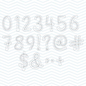 Black and White Dot and Scribble Doodle Alphabet , Letters Bulletin ...