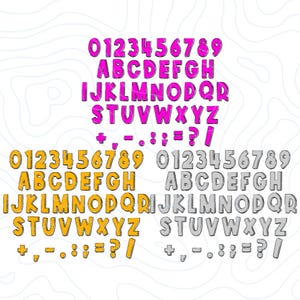 Vivid Neon Scribble Letters, Bright Doodle Alphabet, PNG Bundle, Hand ...