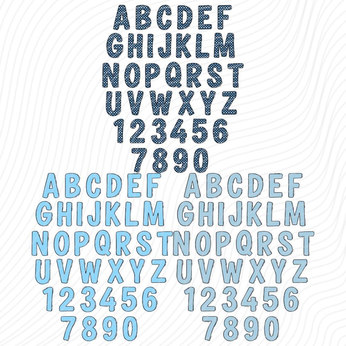 Winter Doodle Letter and Number Png, Christmas Doodle Letters, Alphabet ...