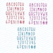 Neon Scribble Doodle Set- Bright Colorful Alphabet PNG Set for ...