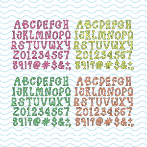 Neon Cute Letters & School Alphabet PNG Bright, Colorful Alpha Set for ...
