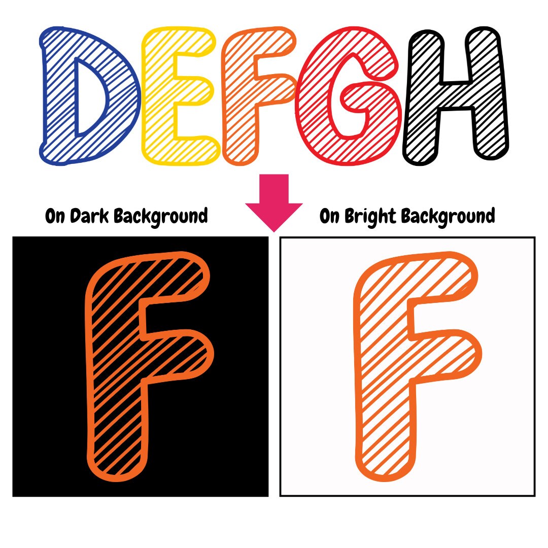 Kids Scribble Letters PNG, Kid School Font, Bright Doodle Alphabet ...