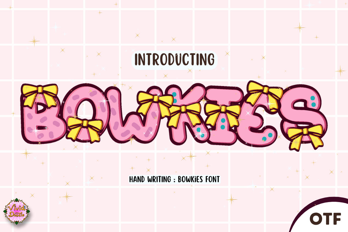 Bowkies Bubble Font Procreate, Cute Fonts for Cricut, Font Bundle for ...