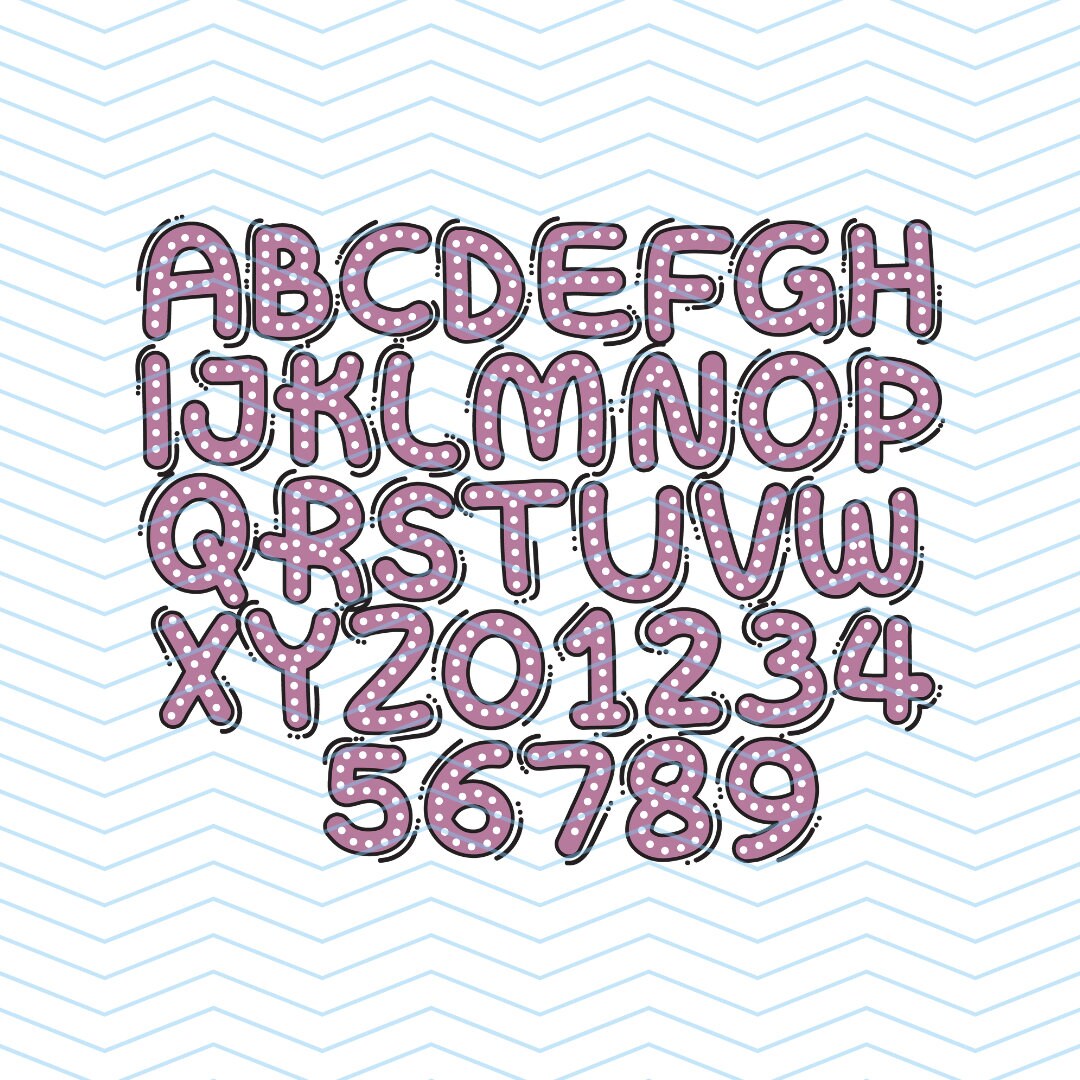 Bright Dot Dalmatian Alphabet Png, Custom Dalmatian Dot, Digital ...