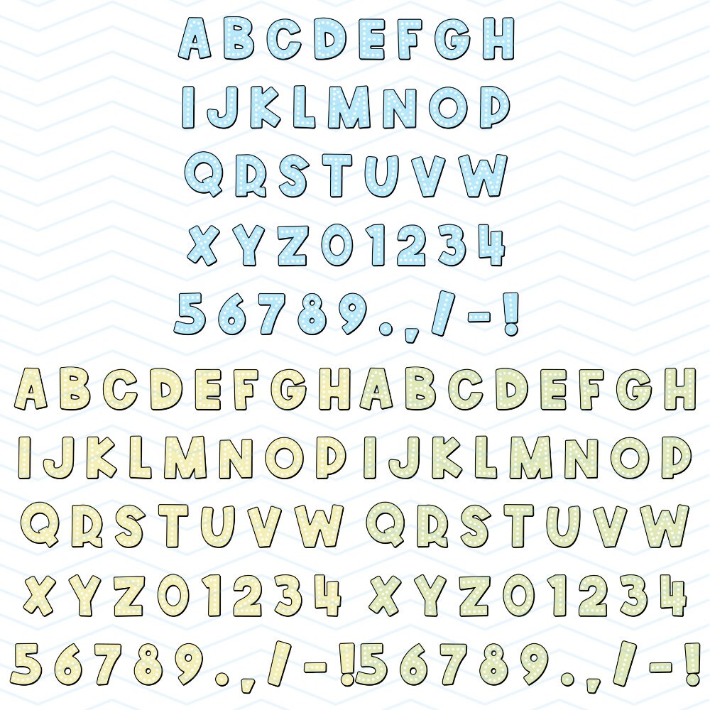 Pastel Dot Dalmatian Alphabet With Cute Background Png, Custom ...