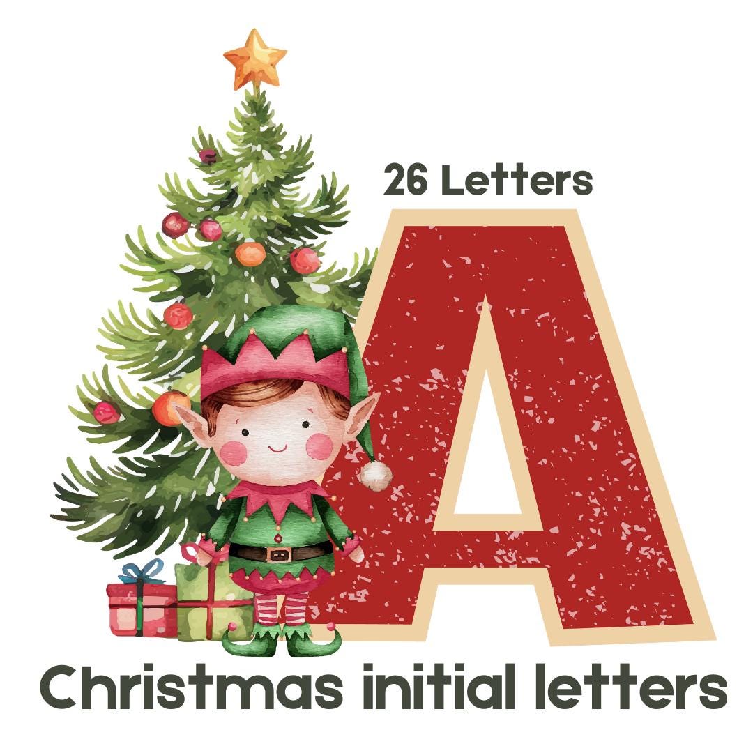 Elf Alphabet Letters PNG | Christmas Alphabet Png | Christmas Alphabet ...