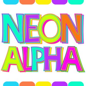 Neon Alphabet PNG | 5 Bright Colors for Bold Designs | Color Letters ...