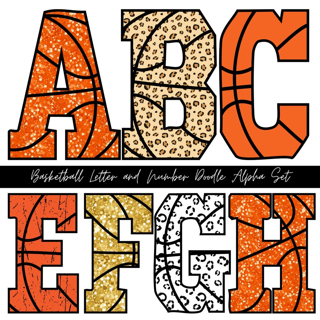 Basketball Alphabet | Sport Alphabet | Basketball Letters and Number ...