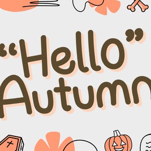 Happy October Bubble Font Procreate, Cute Fonts for Cricut, Font Bundle ...