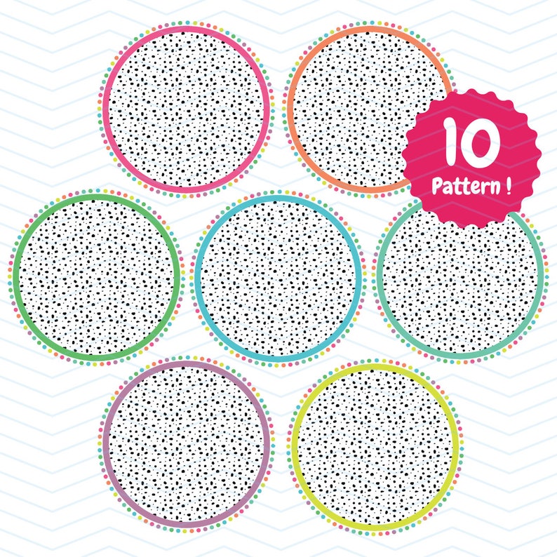 Dot Dalmatian Alphabet With Cute Circle Background Png, Custom ...
