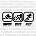 Swim Bike Run Beer Triathlon Design PNG, JPG, SVG Digital Download File ...