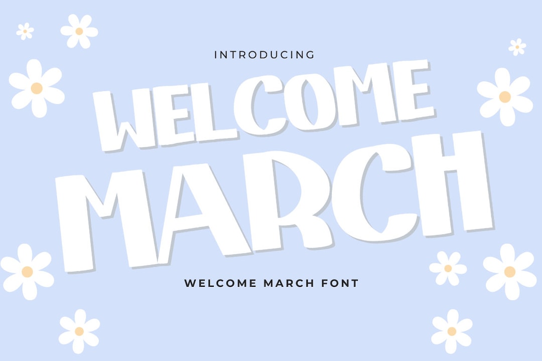 Happy March Bubble Font Procreate, Cute Fonts for Cricut, Font Bundle ...