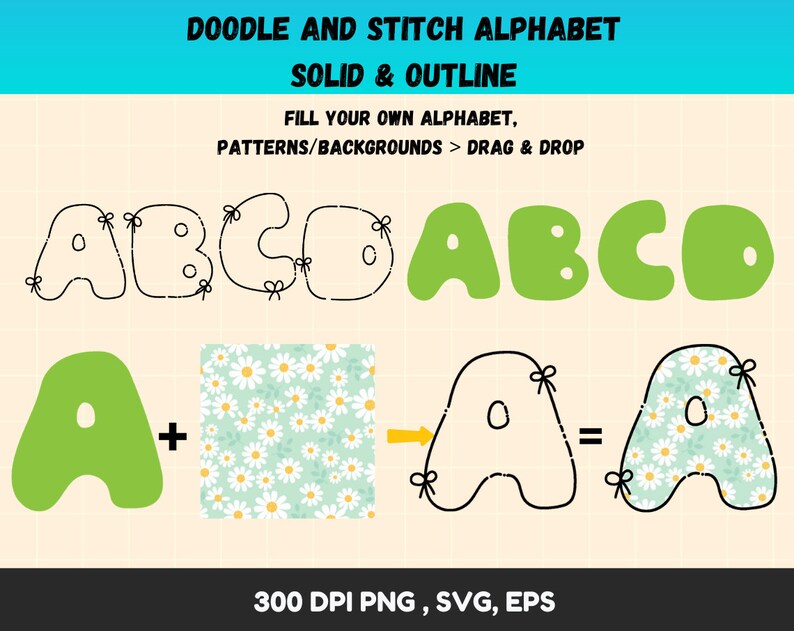 Blank Doodle Font Svg, Doodle Font Png, Doodle Alphabet Svg, Doodle ...